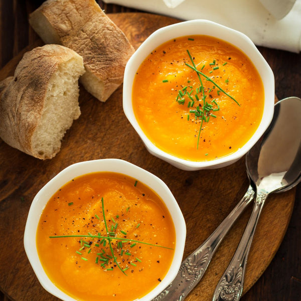 Moroccan Spiced Carrot Soup with Harissa Olive Oil | featured, Soup and ...