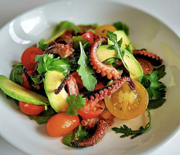 Octopus, Avocado, and Tomato Salad with Cilantro Lime Vinaigrette ...